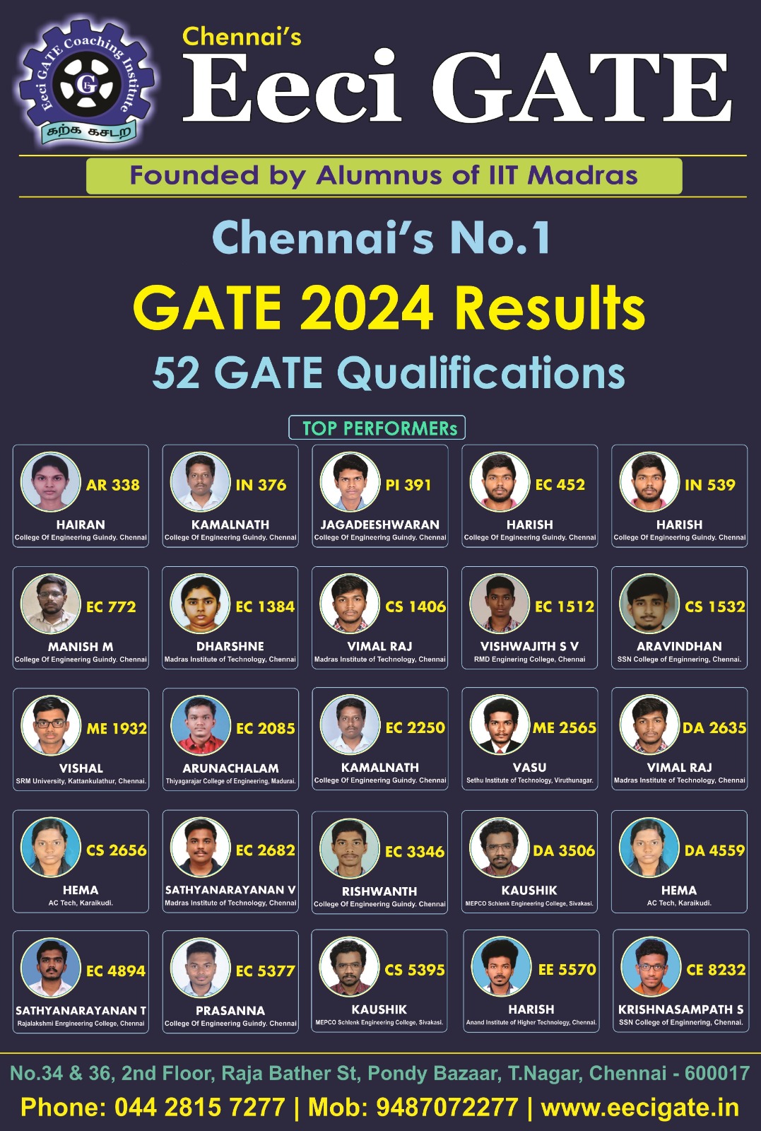 Eeci GATE by Alumnus of IITM | Best GATE Coaching in Chennai